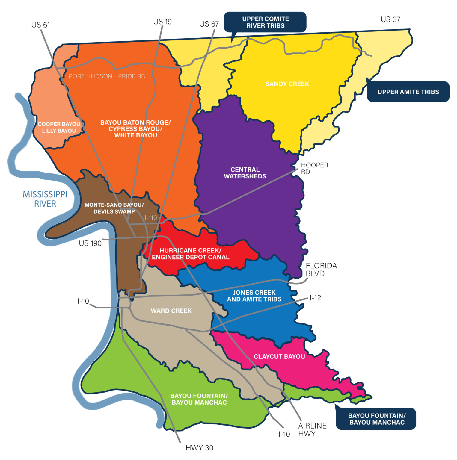 East Baton Rouge Stormwater Master Plan - Maps