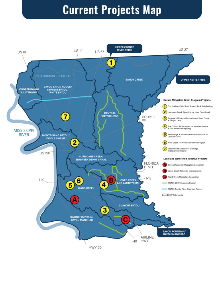 Projects Map - East Baton Rouge Stormwater Master Plan